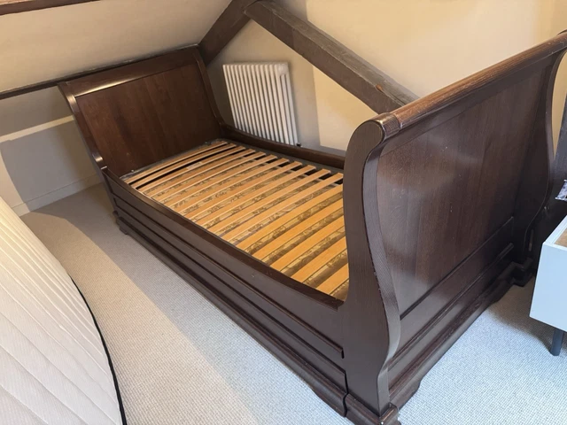 SIMON HORN MAHOGANY single sleigh bed with guest trundle - mattresses ...