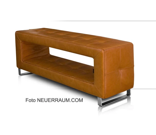 SMALL NARROW CORRIDOR Leather Bench Genuine 100 X 30 CM Very Sturdy 15 ...