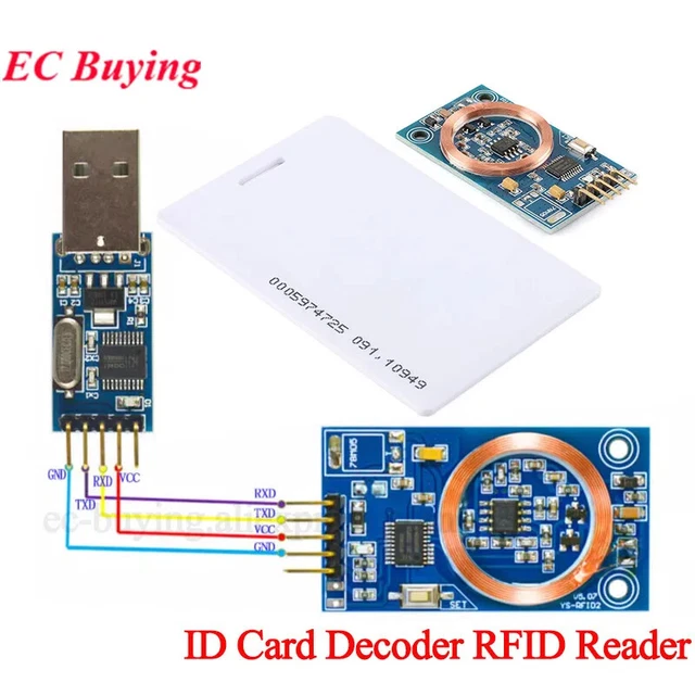 RFID READER MODULE 125KHz ID Card Decoder UART Output Access DIY $3.36 ...