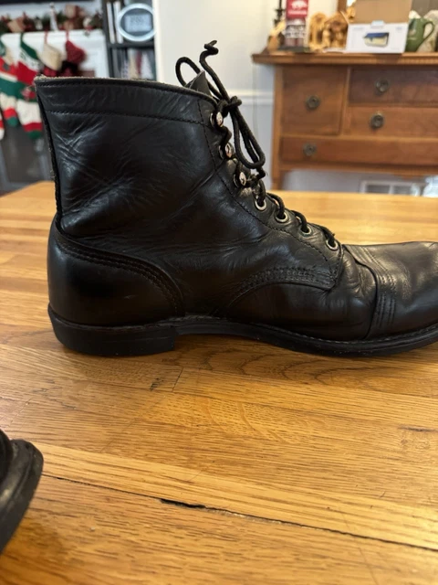 RED WING 8114 Black Iron Ranger Cap Toe Boots Mens 11 Nitrile Cork £203 ...