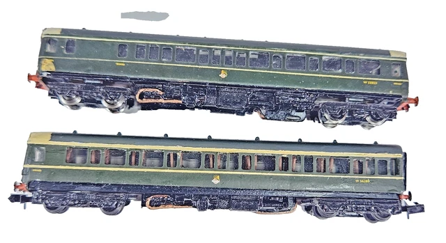 N GAUGE BR Green Class 117 DMU 2-Car Set Running No 2A87 And 2A86 ...