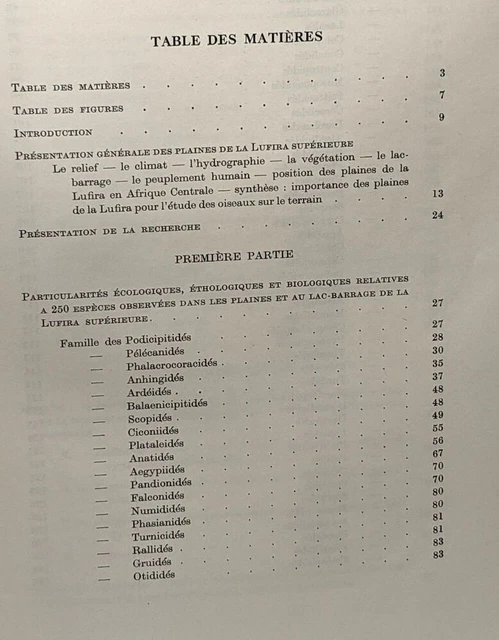 LES OISEAUX DES plaines et du lac-barrage de la Lufira supérieure (Katanga EUR 47,00 - PicClick FR