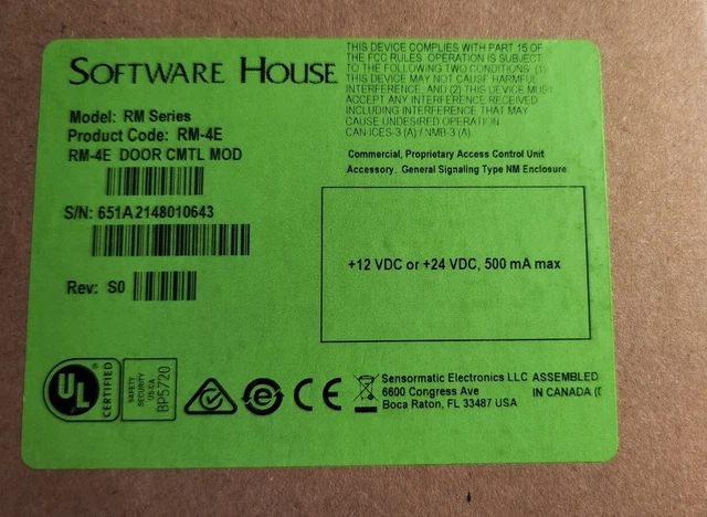 SOFTWARE HOUSE RM-4E Door Controller $15.00 - PicClick