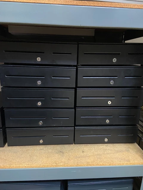 CRS MODEL 93-12V Heavy Duty POS Cash Drawer Black w/cable Black or Grey ...