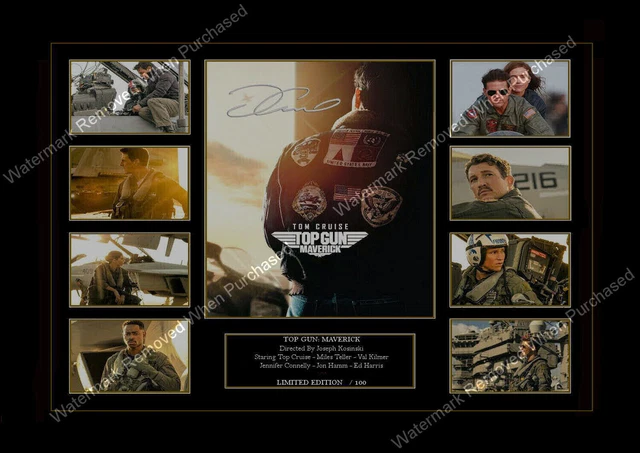 TOP GUN 2022 Maverick Tom Cruise Cast Signed Limited Edition A4 Photo ...