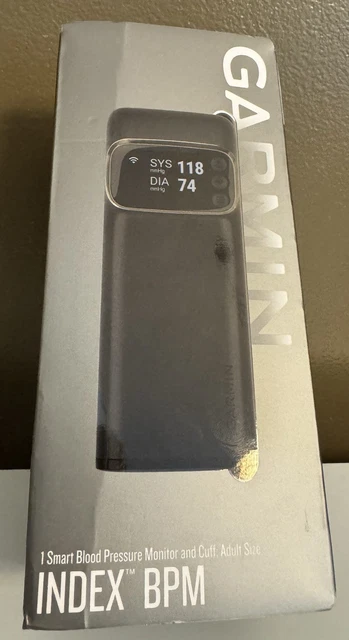 GARMIN INDEX BPM Smart Blood Pressure Monitor & Cuff WiFi Bluetooth New ...