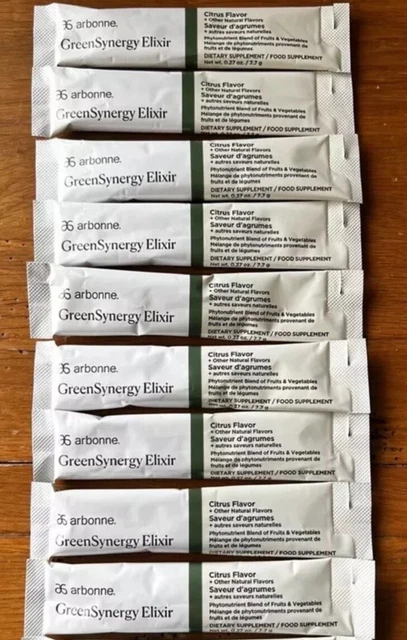 ARBONNE GREENSYNERGY ELIXIR x 9 Sticks VEGAN Gluten Free BBE 03/26 £23. ...