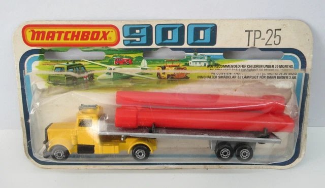 MATCHBOX 900 TWINPACK TP-25 Peterbilt Pipe Truck - Yellow Cab - vnMint ...