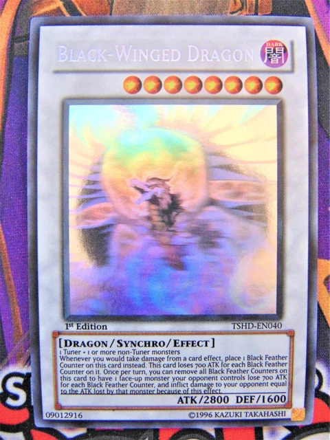 BLACK-WINGED DRAGON - TSHD-EN040 - Ghost Rare - 1st Edition - NM ...