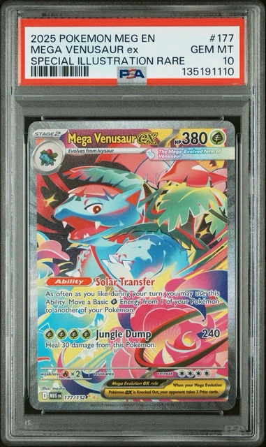 2025 POKEMON MEGA Evolution Mega Venusaur Ex Sir 177 Psa 10 £259.13 ...