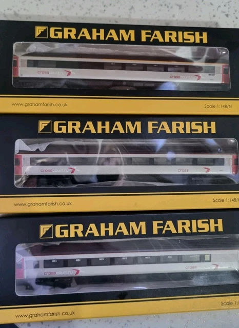 GRAHAM FARISH N Gauge 374-380 MK3 Cross Country TRFB Buffet, Trailer ...