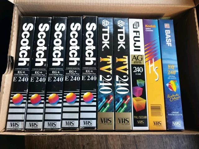 10 X VHS LEERKASSETTEN TDK SCOTCH KODAK FUJI gebraucht EUR 4,99 - PicClick DE