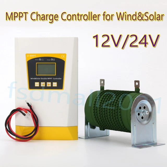 LCD WIND TURBINE Solar MPPT Charge Controller Battery Boost Regulator ...