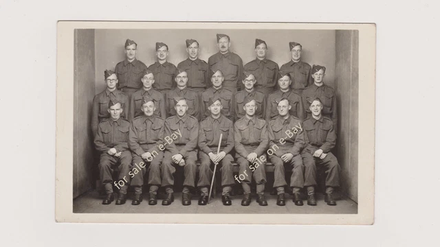 WW2 ROYAL SIGNALS group photo, British Army military soldiers RPPC £7. ...