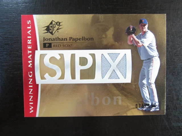 2008 SPX WINNING Materials # WM-PA Jonathan Papelbon Maillot Card ...