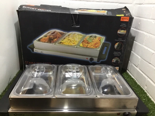DELTA KITCHEN STAINLESS Steel Buffet Server 3 3 Heated Section With ...