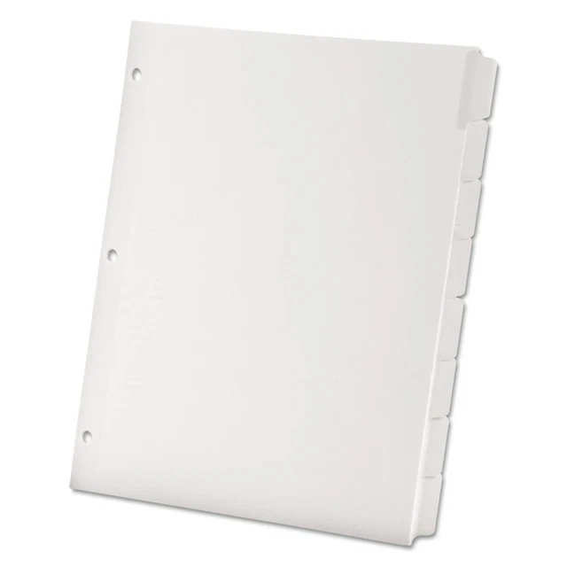 CUSTOMIZABLE BINDER DIVIDERS, 8-Tab, Self-Stick Printable Tab Labels ...