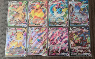 EEVEE EVOLUTIONS VMAX Full Set Eeveelutions Evolving Skies £54.29 ...