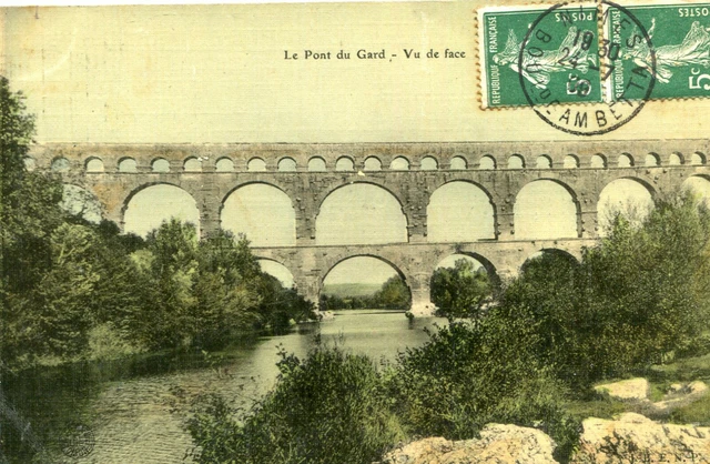 CARTE LE PONT du Gard Vu de face EUR 5,00 - PicClick FR