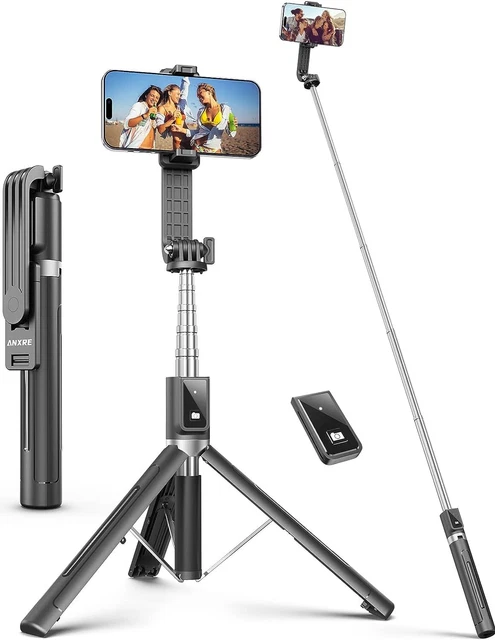 Selfie Stick Anxre 50 Extra Long Phone Tripod With Detachable