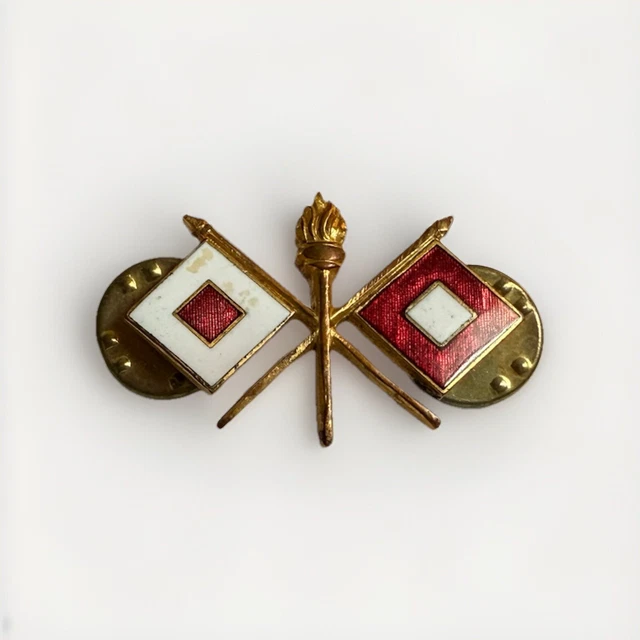ORIGINAL WWII US Army Signal Corps Collar Insignia £7.41 - PicClick UK