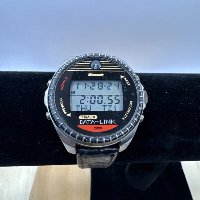 VINTAGE TIMEX MICROSOFT Data Link Watch 150 Water Resistant 80s 90s Y2k ...