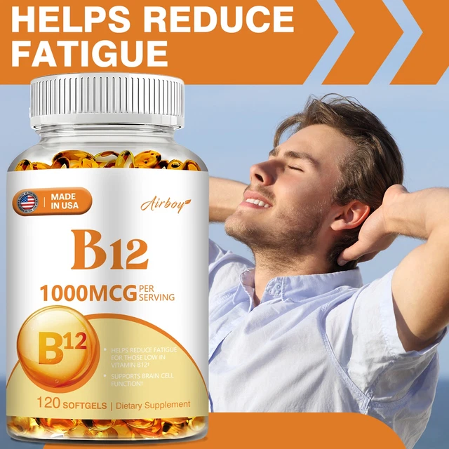 VITAMIN B12 CAPSULES 1000mcg -Anti-Aging,brain Booster Supplements ...