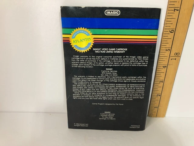 VINTAGE INTELLIVISION GAMES: Dragonfire & Atlantis by Imagic $22.00 ...