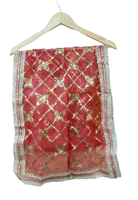 @ INDIAN TRADITIONAL Devi Chunri Golden And Red Colour With Lace For ...
