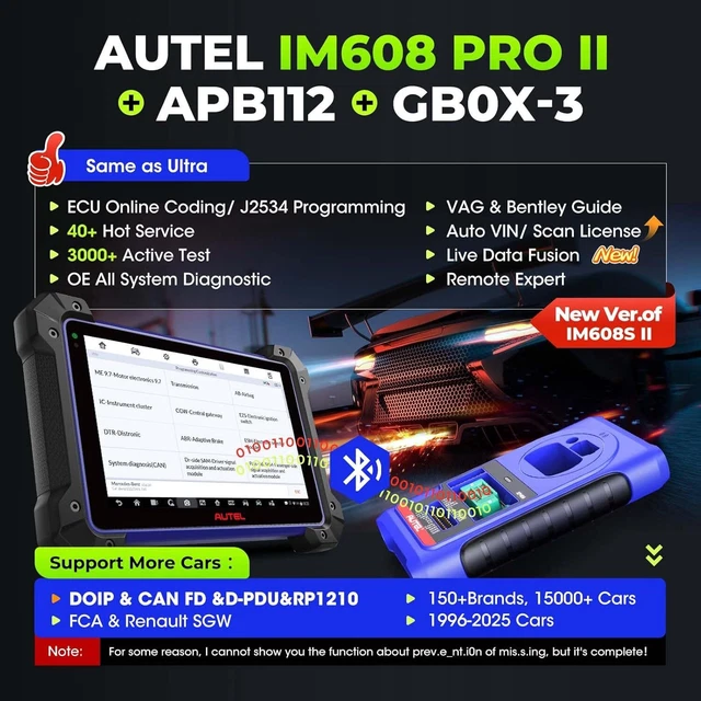 2026 AUTEL MAXIIM IM608 PRO II Kits Key PROGRAMMING Car Diagnostic ...