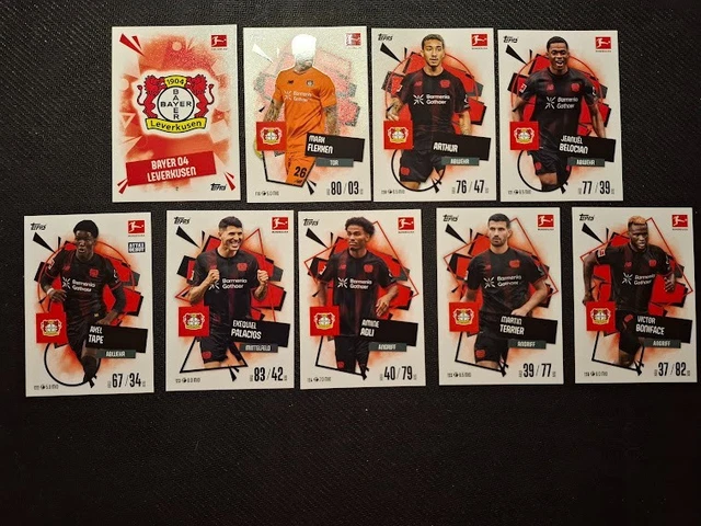 TOPPS MATCH ATTAX 2025/2026 25/26 - 8 verschiedene Basiskarten + Logo Leverkusen EUR 1,49 ...