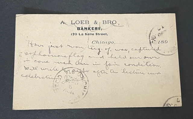 1890 CHICAGO IL Letter Signed Jacob Loeb Jewish Businessman ! Murder ...