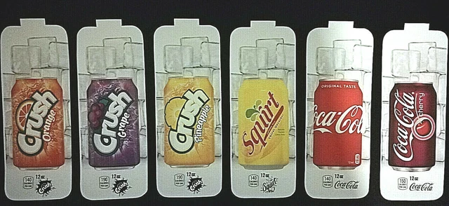 (6) ROYAL VENDORS Chameleon CUSTOM 12 oz Can Vend Labels (Flavor Strip ...