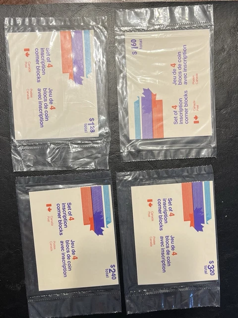 4 PACKS OF 4 Canada Plate Blocks Stamps Mint $13.00 - PicClick CA