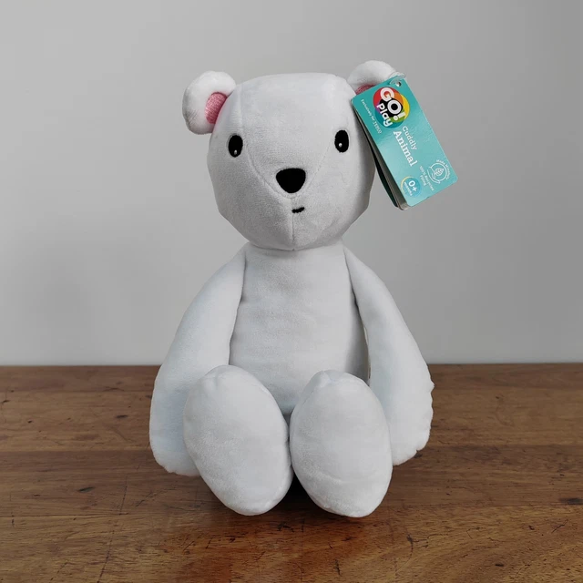 TESCO GO PLAY Teddy Bear Baby Comforter Plush Soft Toy White BNWT £35. ...