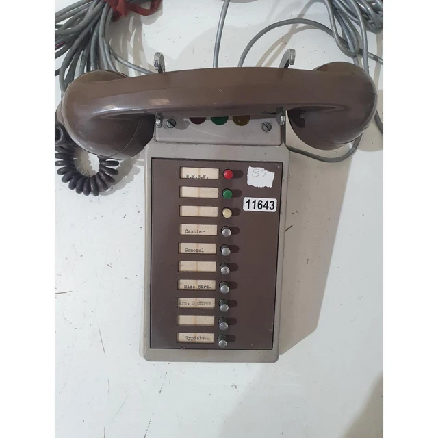 VINTAGE RELIANCE TELEPHONE Company Push Button Intercom Telephone Brown ...