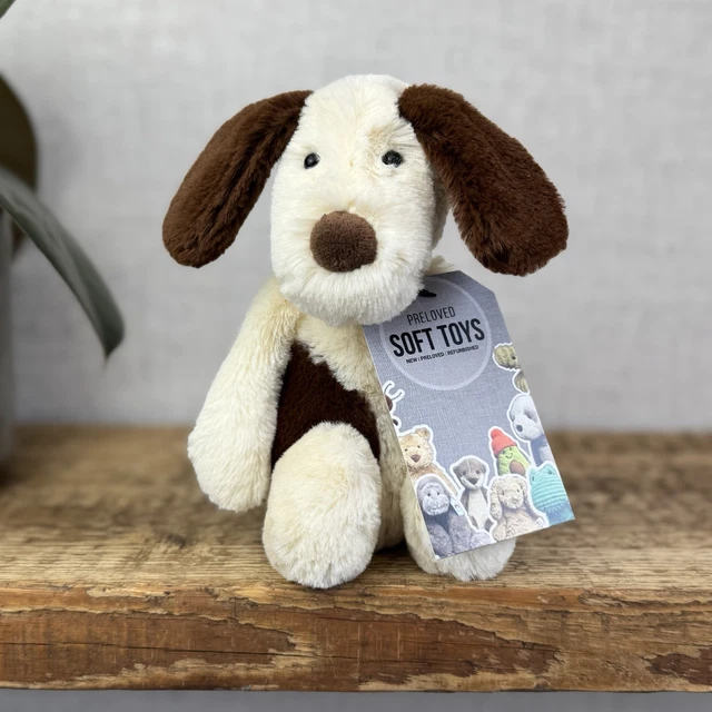 JELLYCAT SMALL BASHFUL Mutt - Small Bashful Dog Puppy Brown/Cream ...