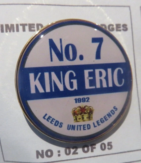 LEEDS UNITED Very Rare "King Eric No 7 Legends Large Badge £8.99 ...