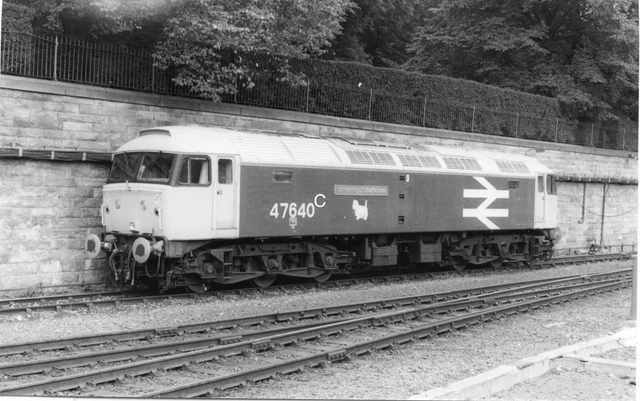 BRITISH RAILWAY B.R Photograph Print - Class 47 47640 At Edinburgh W 25 ...