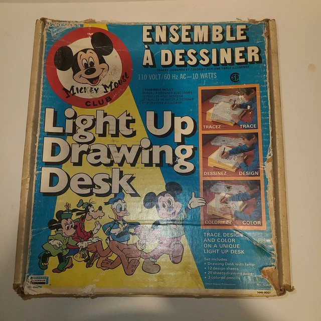 MICKEY MOUSE CLUB light up drawing desk (Canadian French English ...