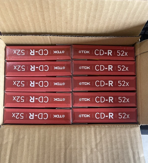 (50C) TDK CD-R Compact Media Recordable Discs 700 MB 80 min 52x Jewel ...