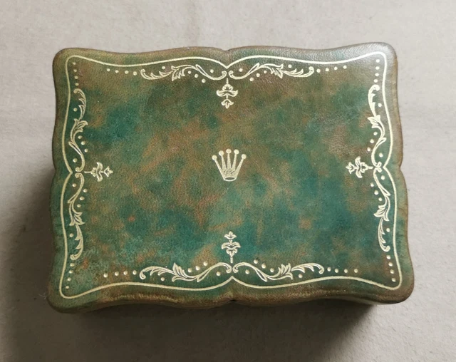 ROLEX ULTRARARE BOX late 1940s to early 1950s wood faux leather gilt ...