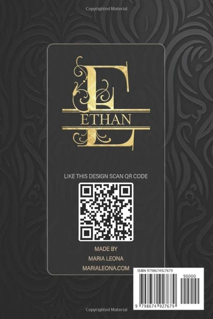 ETHAN: ETHAN NAME Planner, Calendar, Notebook ,Journal, Golden Letter ...