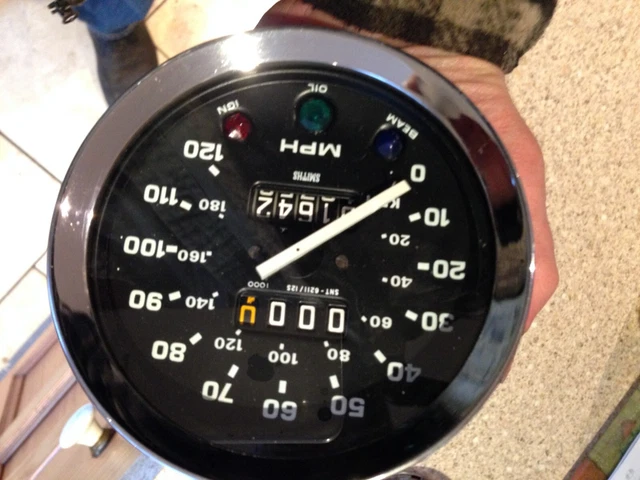 TRIUMPH SPITFIRE 1500 MG MIDGET 1500 "SMITHS" 120 mph SPEEDOMETER £21.99 - PicClick UK