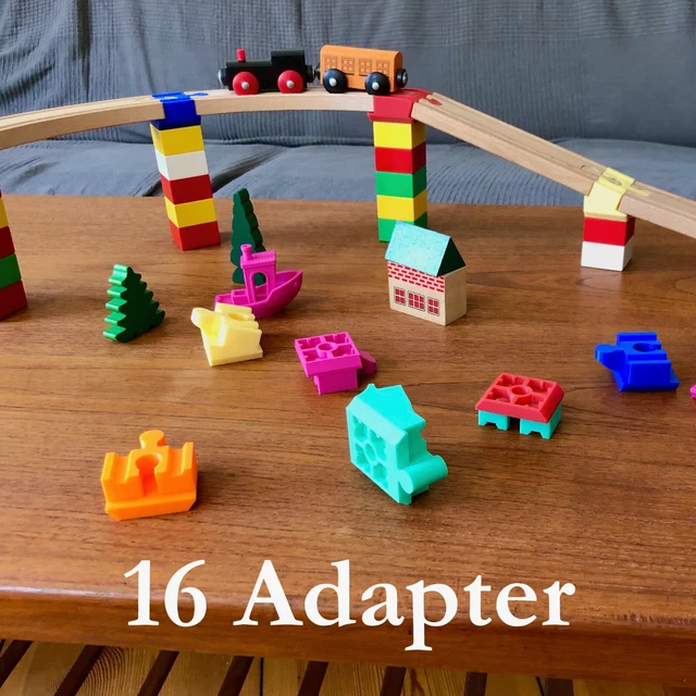 16 X BRIO / Duplo / Lego / Lillabo / IKEA Holzeisenbahn - Adapter EUR ...