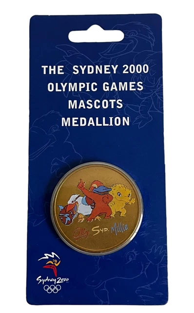 THE SYDNEY 2000 Olympic Games Mascots Medallion Perth Mint On Card ...