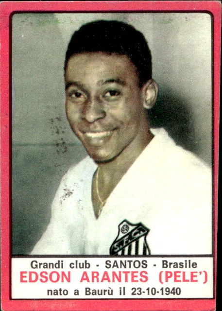 FIGURINA REC CALCIATORI PANINI 1967/68 SANTOS Brasile EDSON ARANTES ...