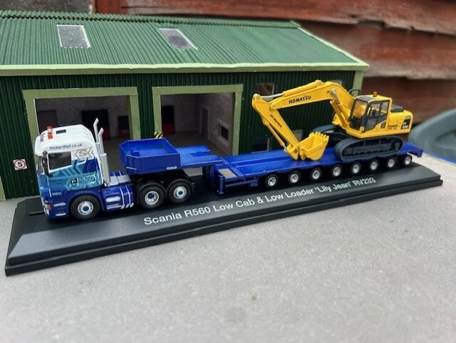 OXFORD DIECAST 1/76TH Scania low-loader Stobart Rail with Load code III ...