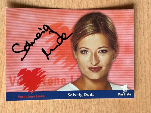 SOLVEIG DUDA - Verbotene Liebe -- Autogrammkarte original signiert ...
