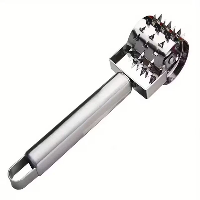 HOME KITCHEN MEAT Tenderizer - Stainless Steel Construction with Sharp ...